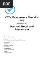 CCTV Maintenance Checklist Form - 15893 | PDF | Camera | Closed Circuit ...