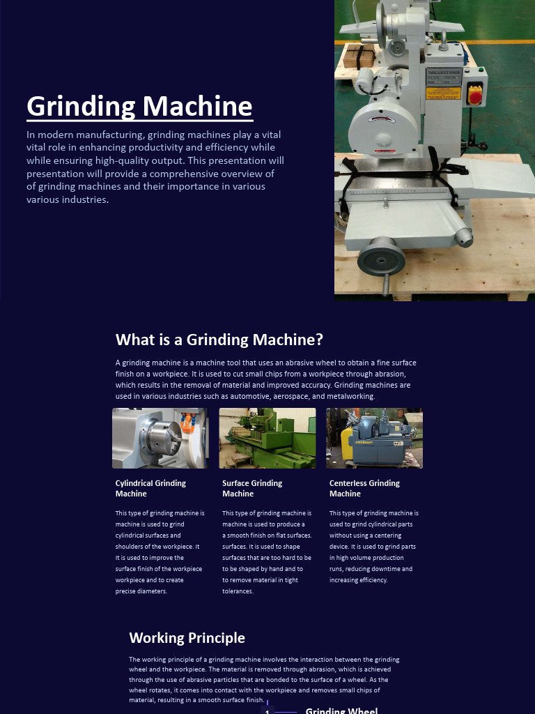 Grinding Machine | Download Free PDF | Grinding (Abrasive Cutting) | Abrasive