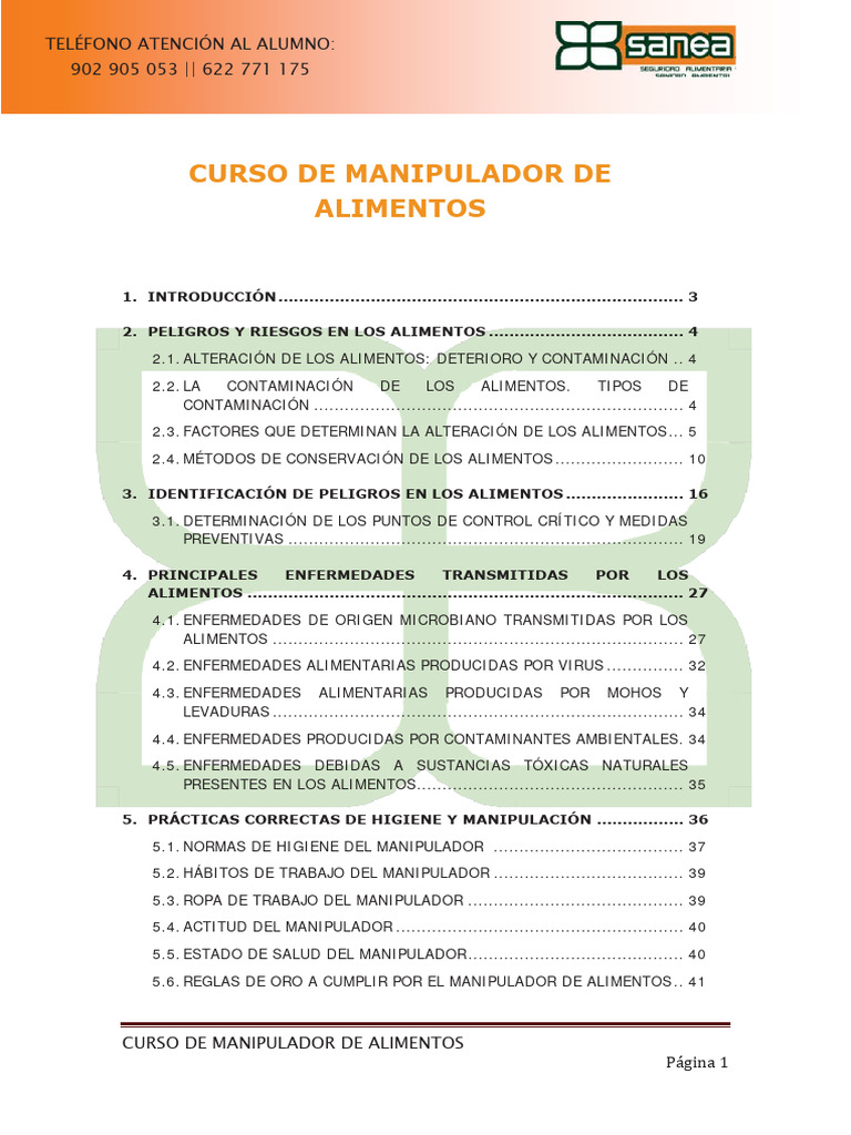 Manual Manipulador Alimentos | PDF | Alimentos | Curado (Conservación ...