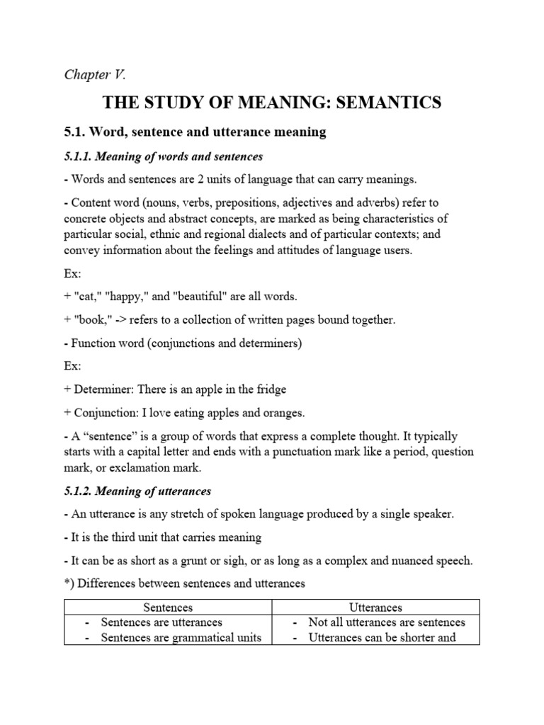 Chapter 5 | Download Free PDF | Word | Semantics