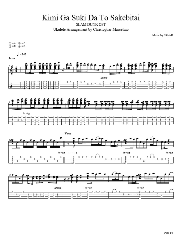 Kimi Ga Suki Da To Sakebitai (Sheet Music) | PDF