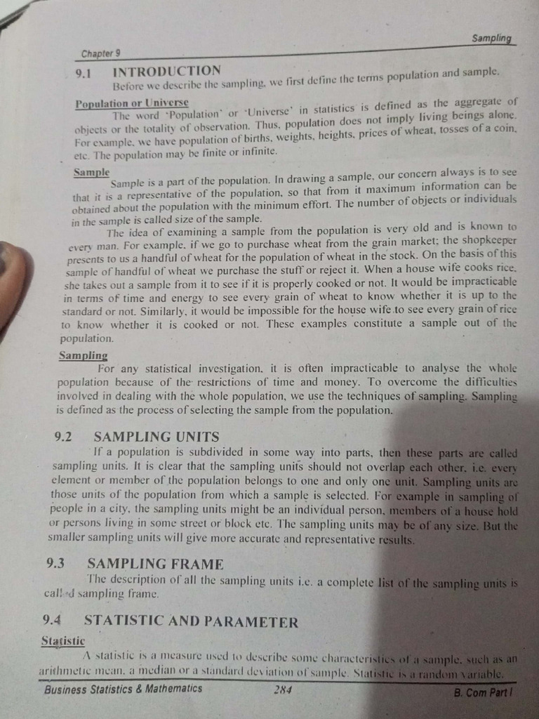 CHP 09 Sampling | PDF