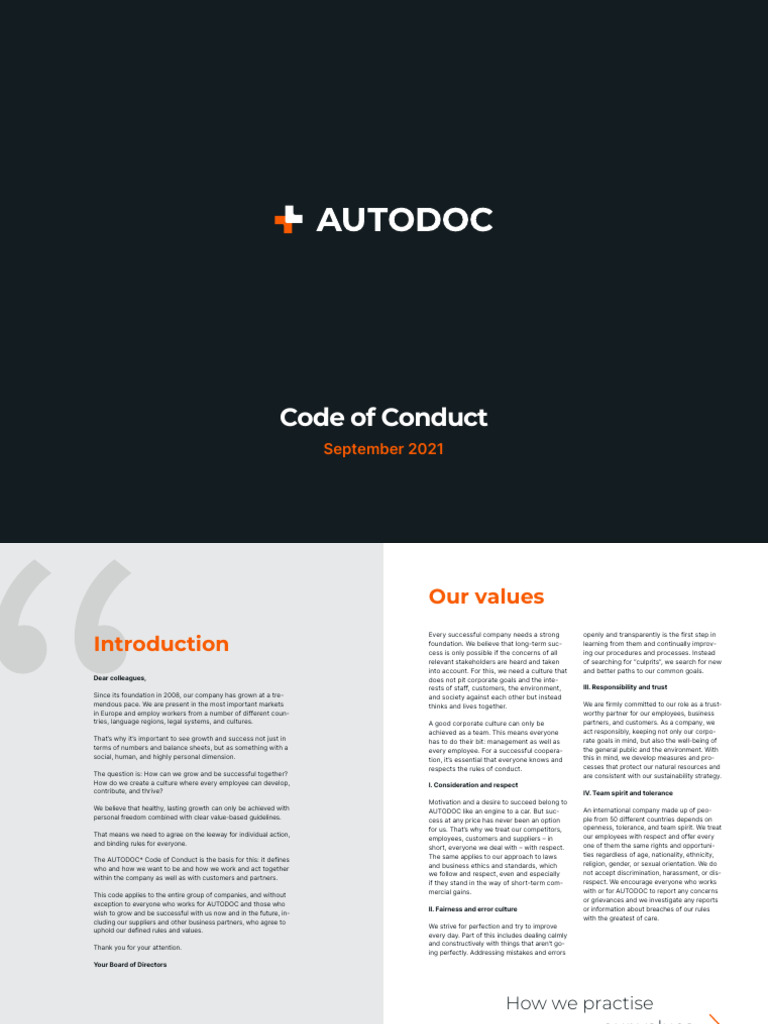 ATD CodeofConduct EN Web | PDF | Regulatory Compliance | Employment