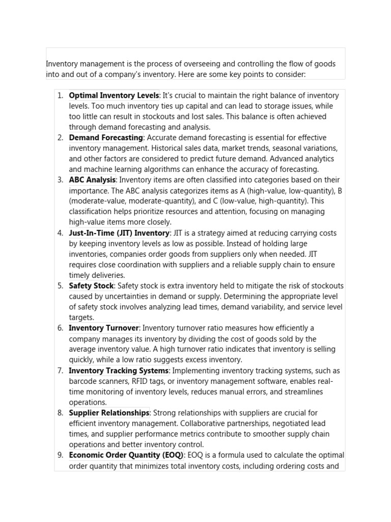 Project 5 | PDF | Inventory | Supply Chain