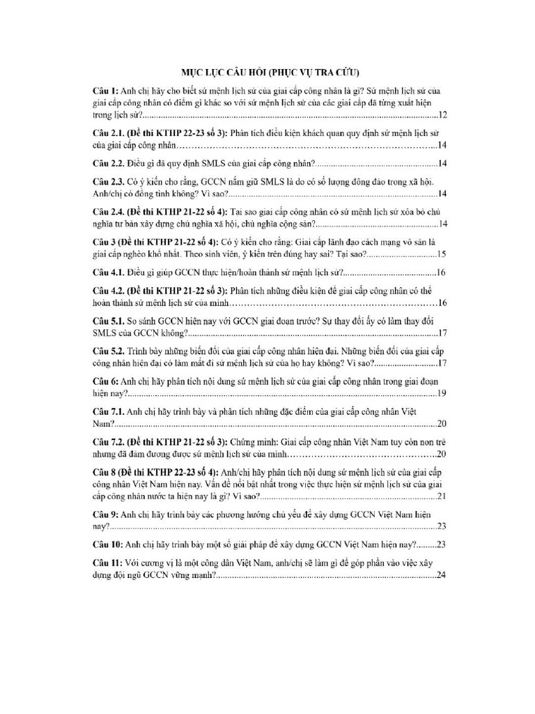 T NG Ôn CNXHKH | PDF