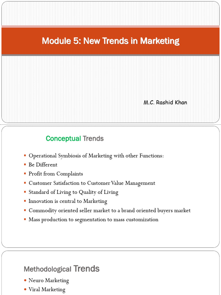 Module 5 New Trends in Marketing For Galgotias University | PDF ...