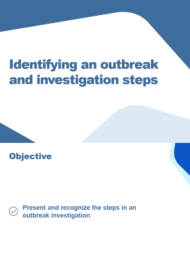 p02 Identifying Outbreak and Investigation Steps - 0 | PDF | Infection ...