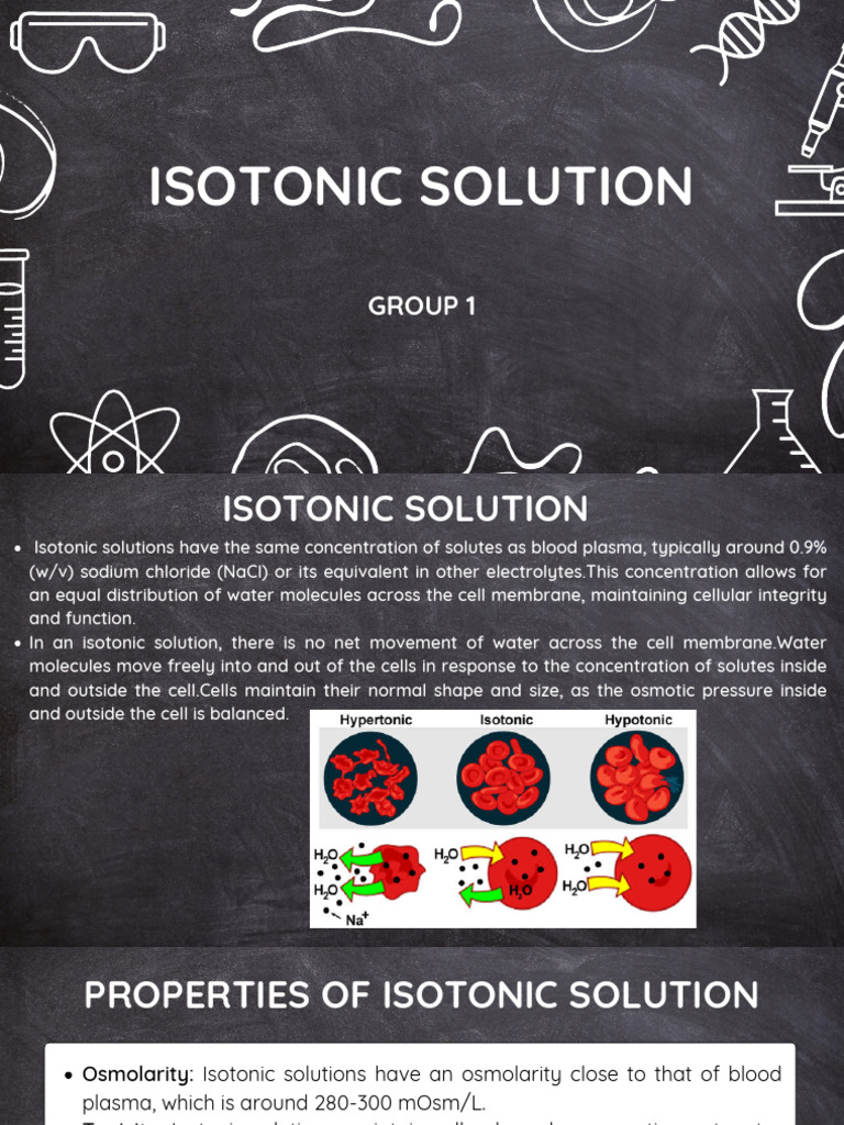 Isotonic Solution | Download Free PDF | Saline (Medicine) | Medical ...