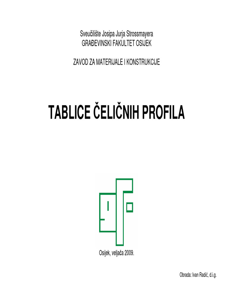 Tablice Čeličnih Profila | PDF