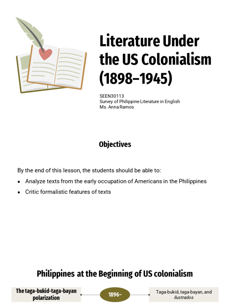 Lit-under-us-colonialism | PDF | Philippines | The United States