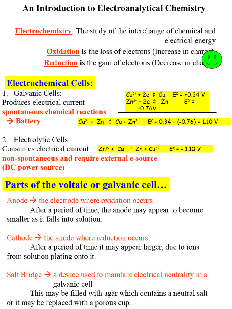 Electrochemistry 1 | PDF | Electrochemistry | Anode