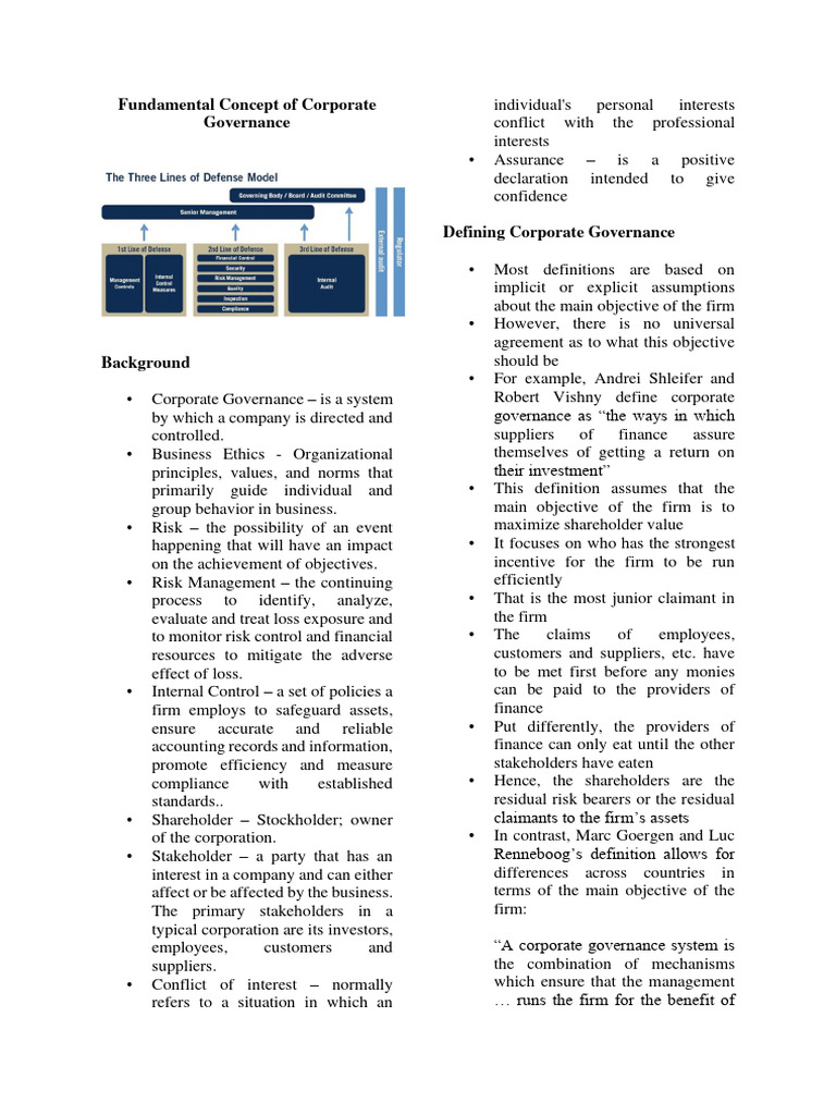 CIA Part 1 ACT1110 Governance | PDF | Risk | Business Ethics CIA Part 1 ACT1110 Governance | PDF | Risk | Business Ethics