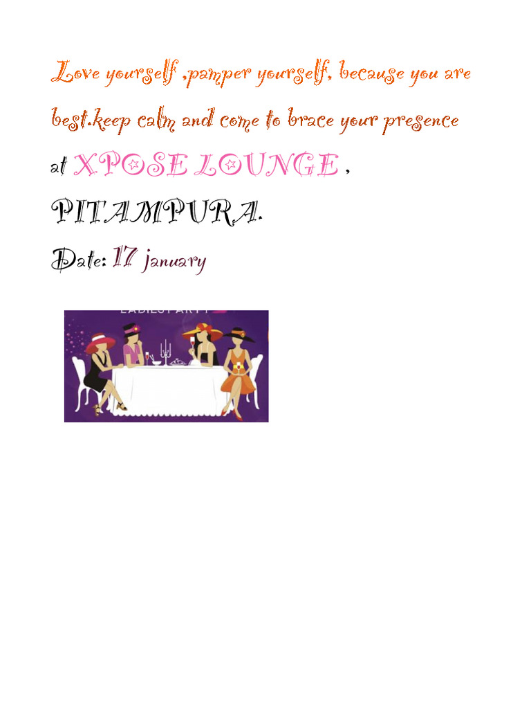 Self-Care Event at Xpose Lounge | PDF | Poetry