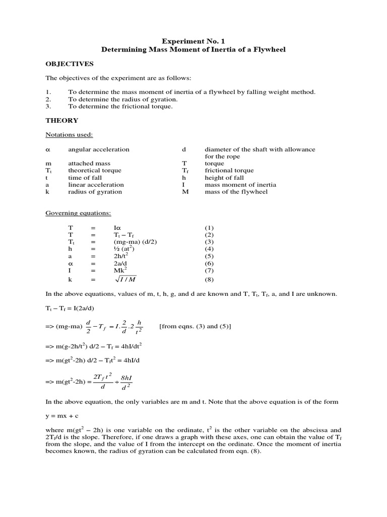 ME304_LabSheet_Exp 1 | PDF | Torque | Mechanics