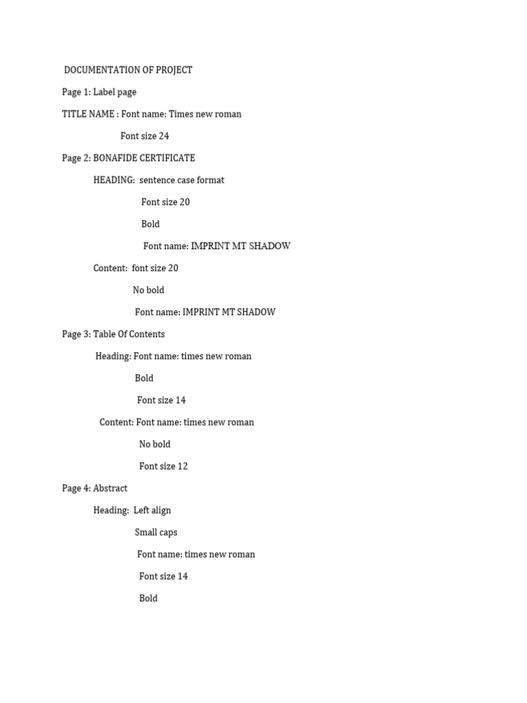 Documentation of Project | PDF | Times New Roman | Use Case