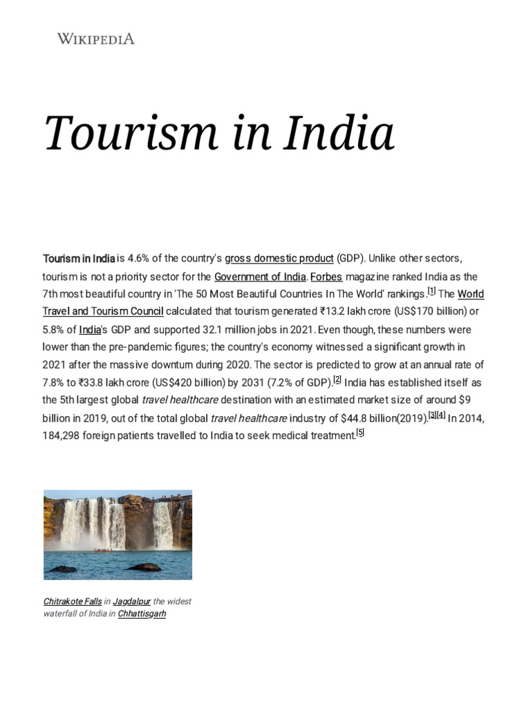 Tourism in India - Wikipedia | Download Free PDF | Tourism