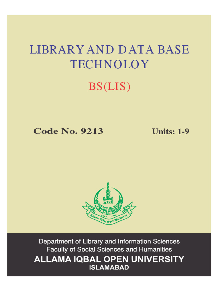 Library and Data Base Technoloy: Bs (Lis) | PDF | World Wide Web | Internet & Web