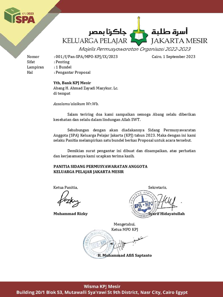 Proposal SPA KPJ 23 | PDF