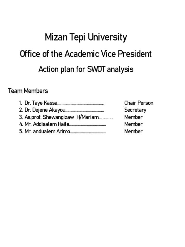 MTU Academic SWOT Action Plan | PDF | Swot Analysis | Science