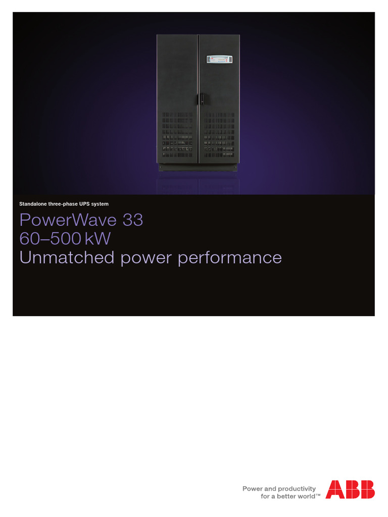 Brochure PowerWave 33 en | PDF | Electrical Engineering | Electricity