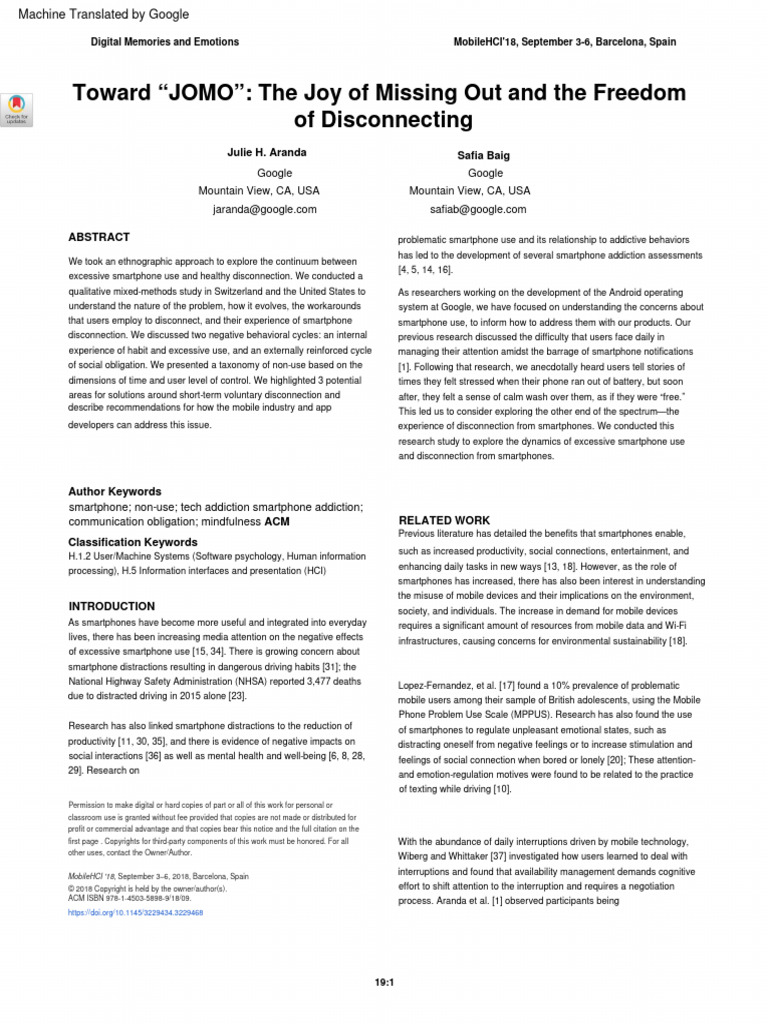 JOMO FUNDAMENTAL | PDF | Smartphone | Psychological Concepts
