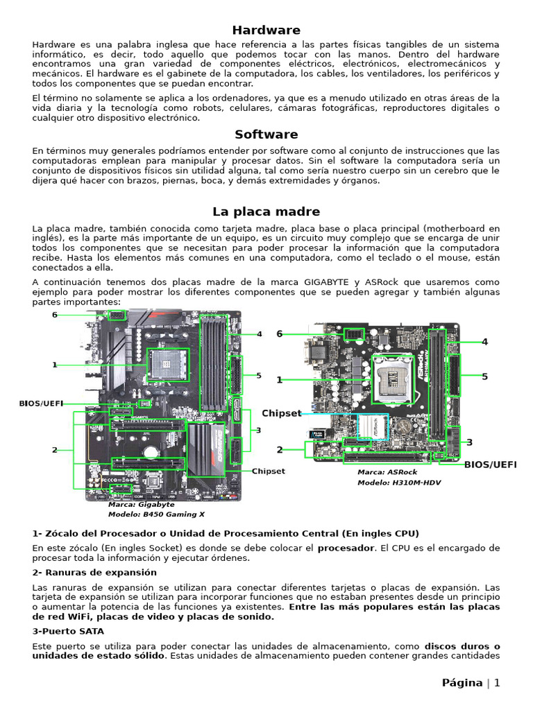 Laboratorio de Hardware TP1 Placa madre | PDF | Hardware de la computadora | USB