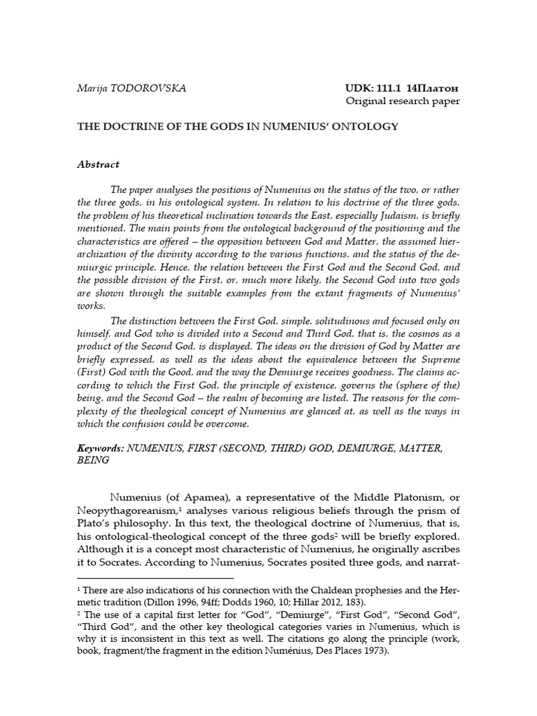 02a TODOROVSKA | PDF | Nous | God