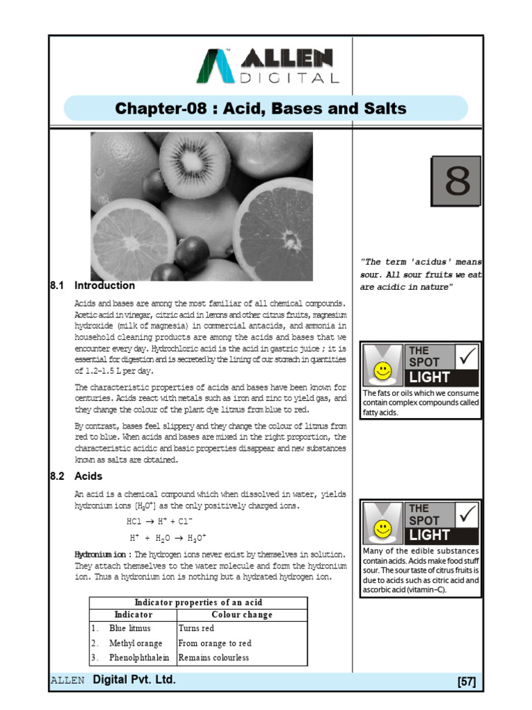 Acids, Bases, and Salts Overview | PDF | Acid | Hydroxide
