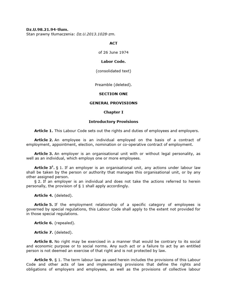 Labour Code | PDF | Employment | Labour Law