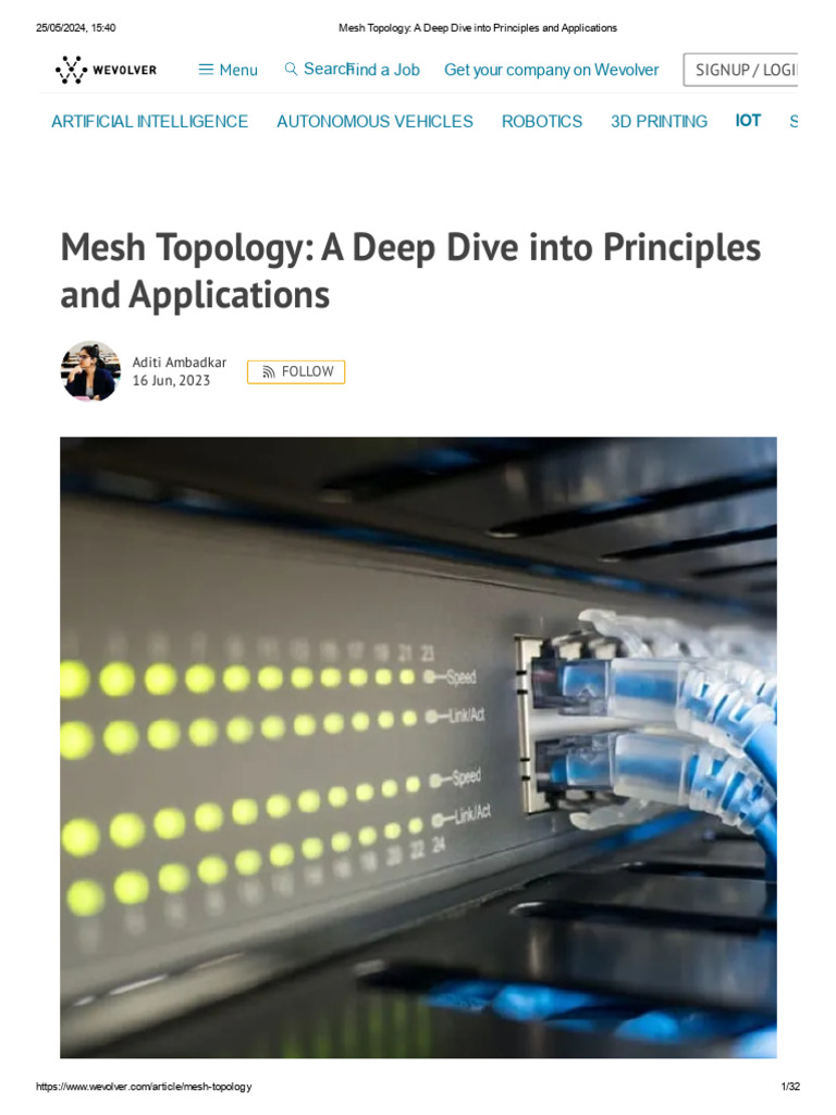 Mesh Topology - A Deep Dive Into Principles and Applications | Download Free PDF | Network ...