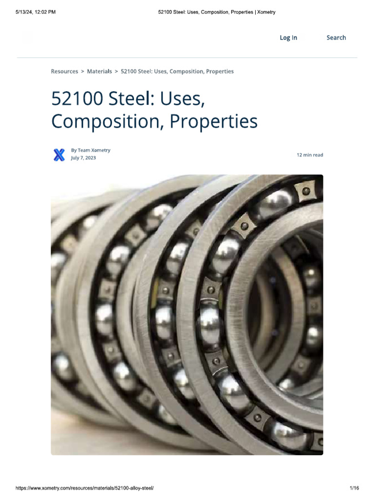 Steel 52100 | PDF