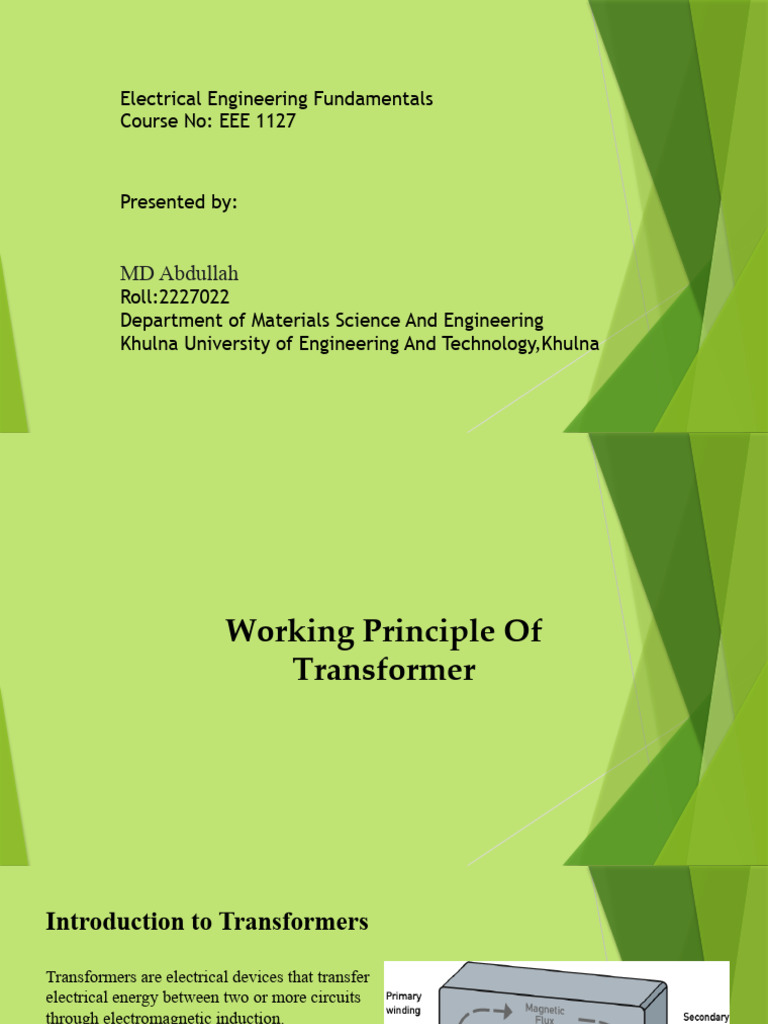 Working Principle of Transformer | PDF | Transformer | Inductor