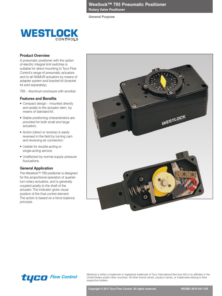 793 Rotary Valve Positioner Specification Sheet.pdf | PDF | Actuator ...