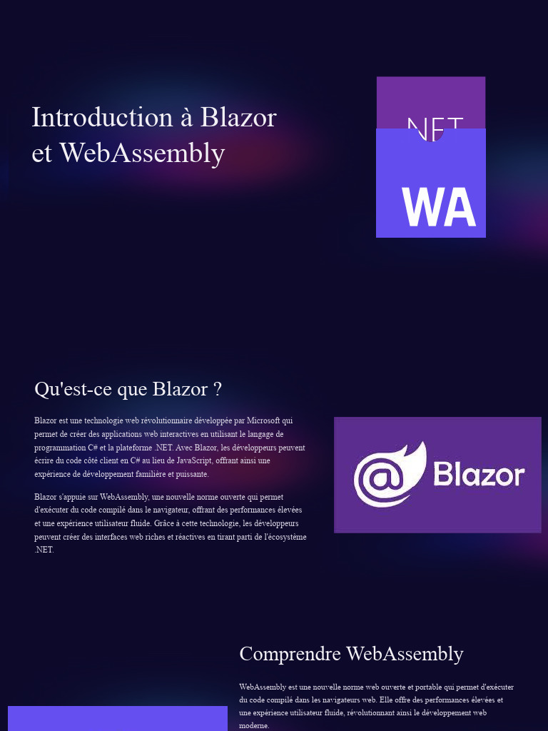 Introduction A Blazor Et WebAssembly | PDF | Internet | Internet et Web