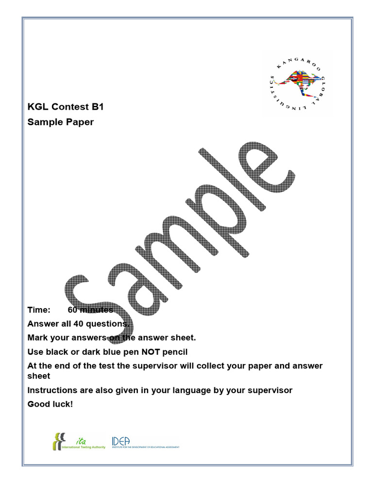 Example of KGL - B1 | PDF | Menu