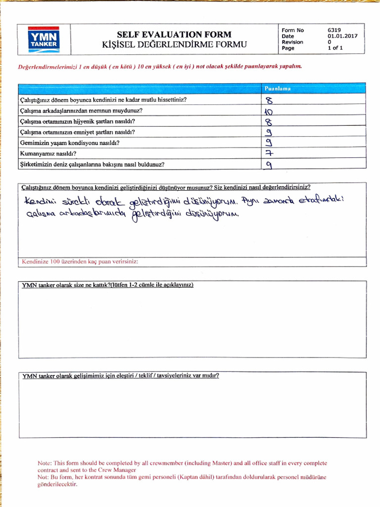 Ism Form | PDF