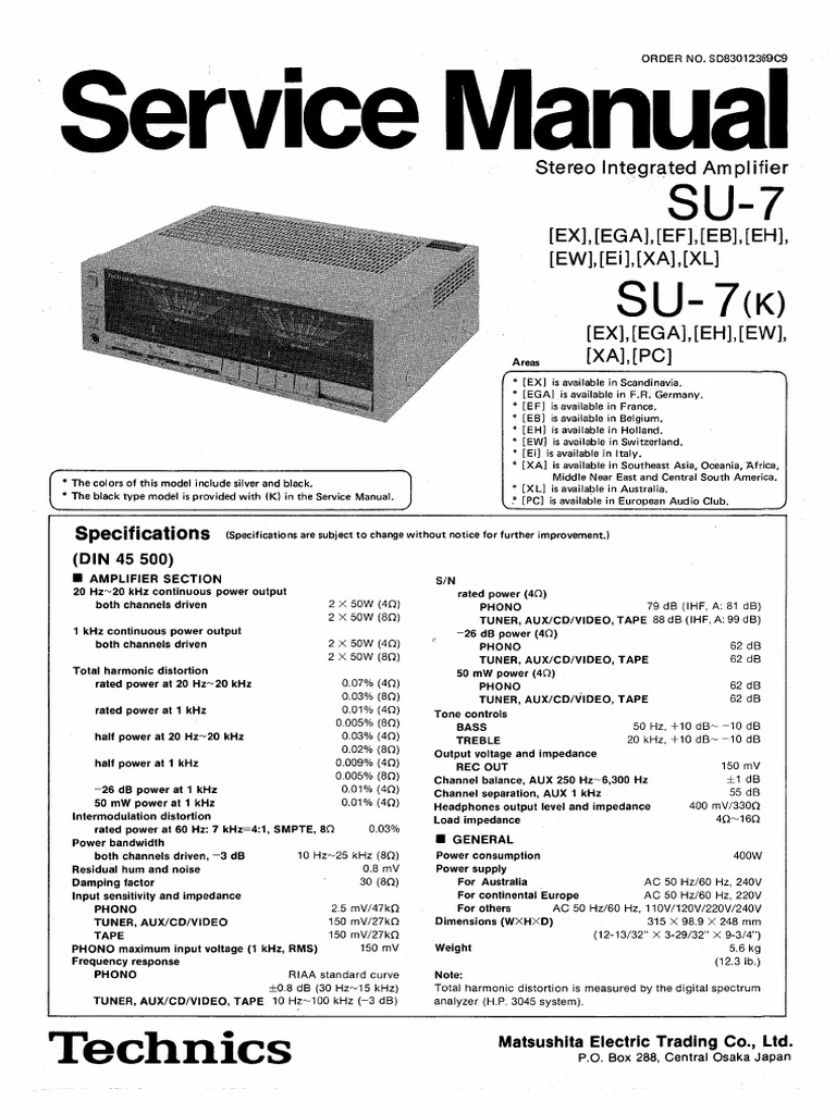 Technics Su 7 | PDF