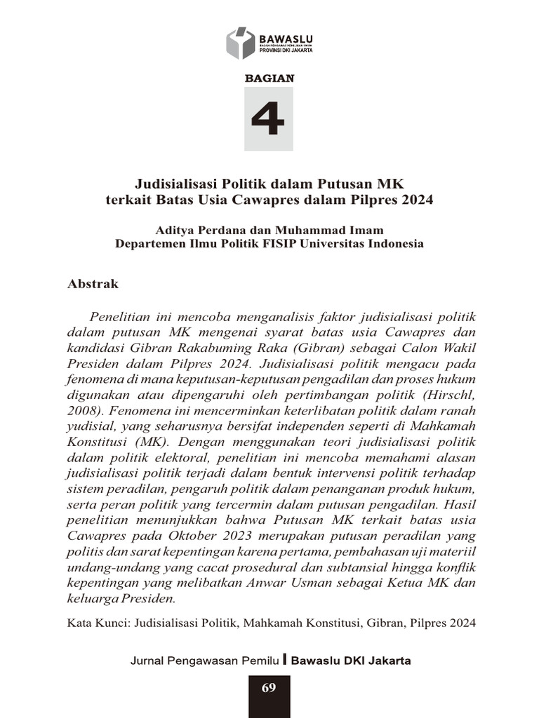 Jurnal Aditya Perdana 69-92 | PDF | Politik
