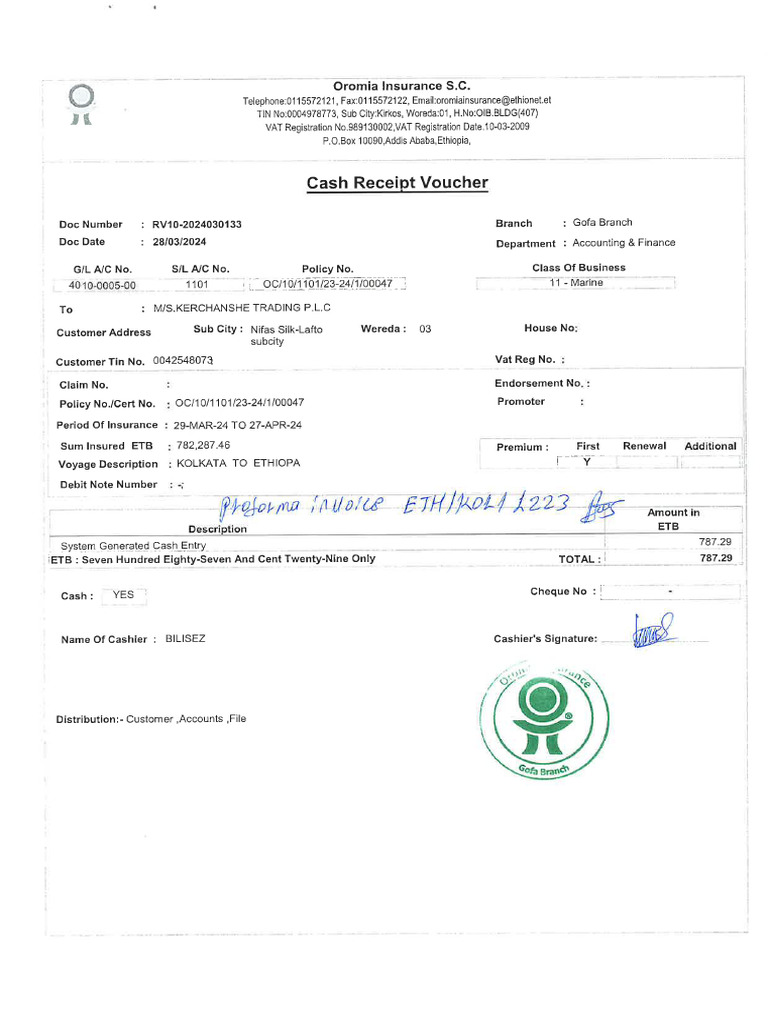 Insurance Invoice | PDF