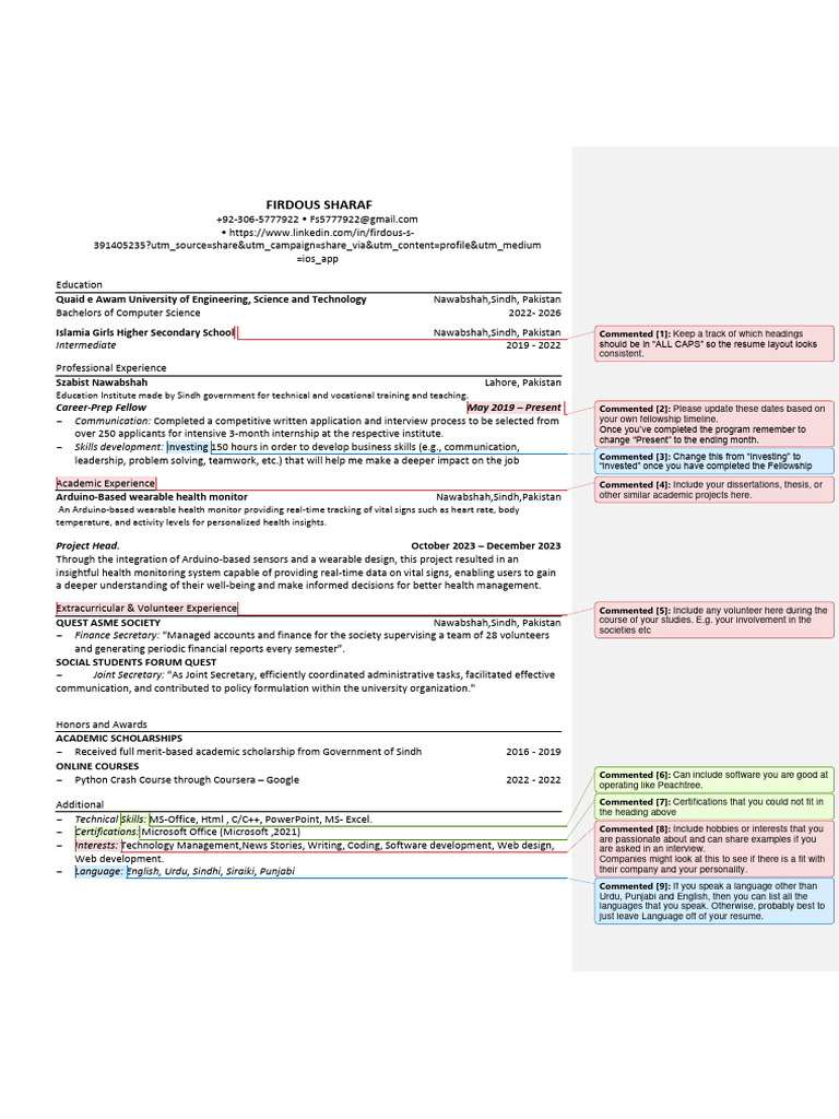 Resume_Template__(MS_Word)[1] | PDF | Wearable Technology | Microsoft ...