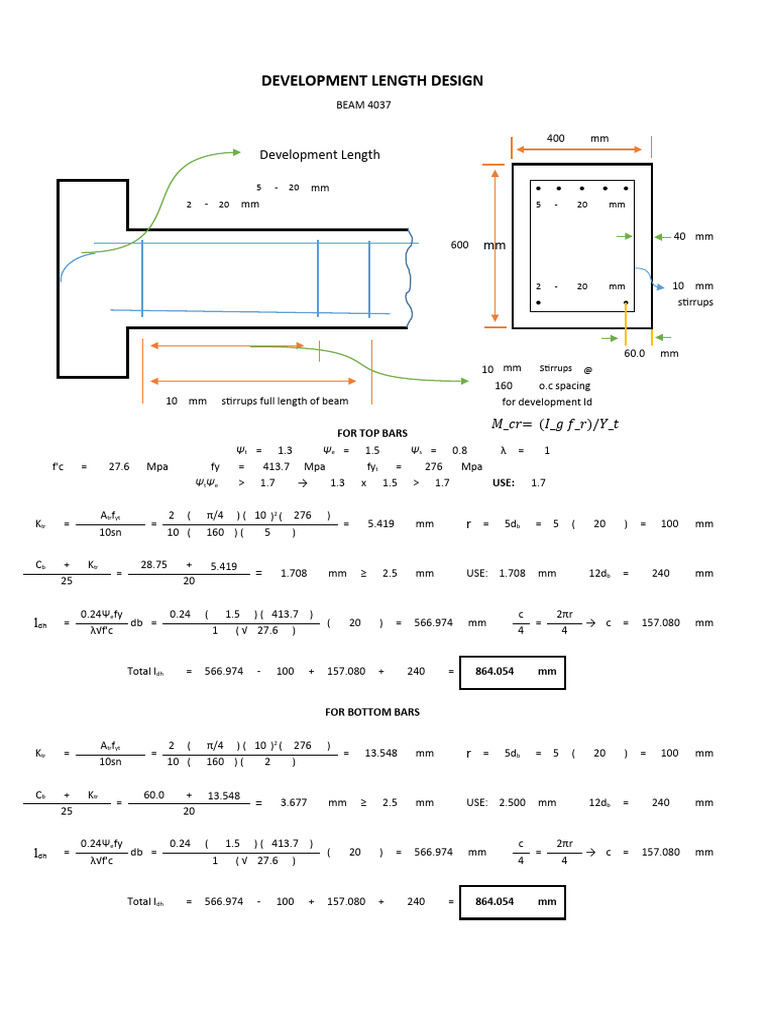 4.) Development Length & Serviceability | PDF