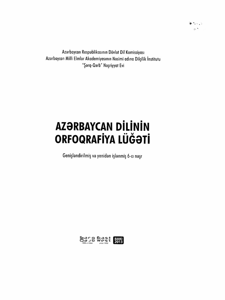 Orfoqrafiya Lugeti | PDF