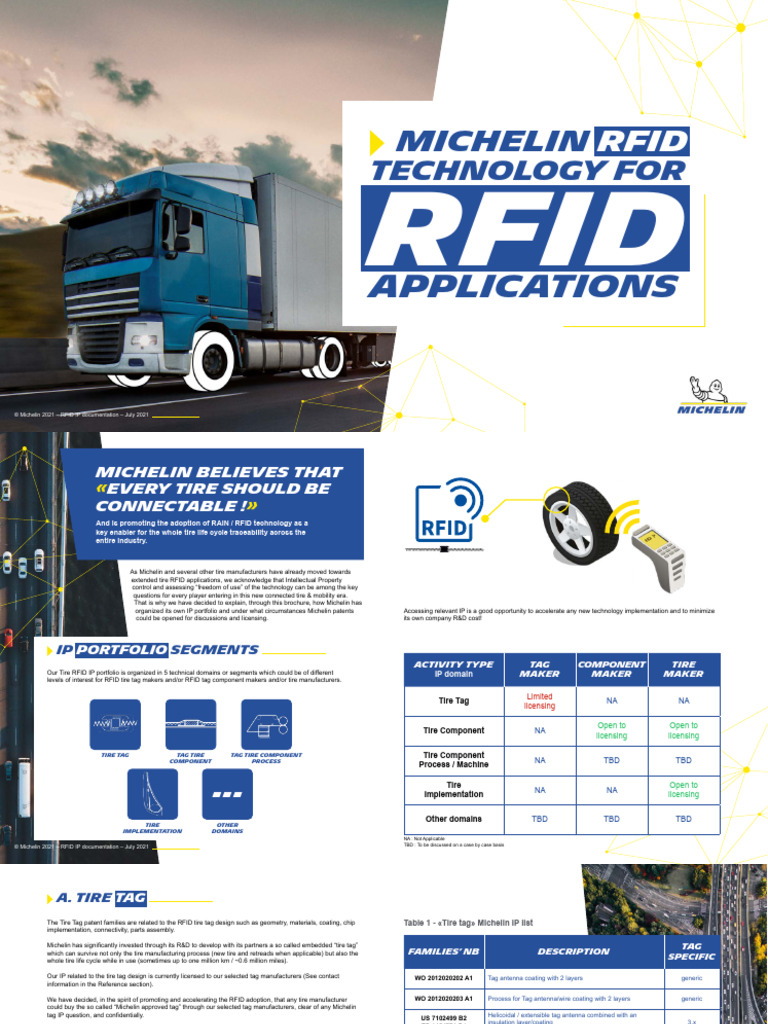 Brochure Michelin RFID Tag | PDF | Tire | Radio Frequency Identification
