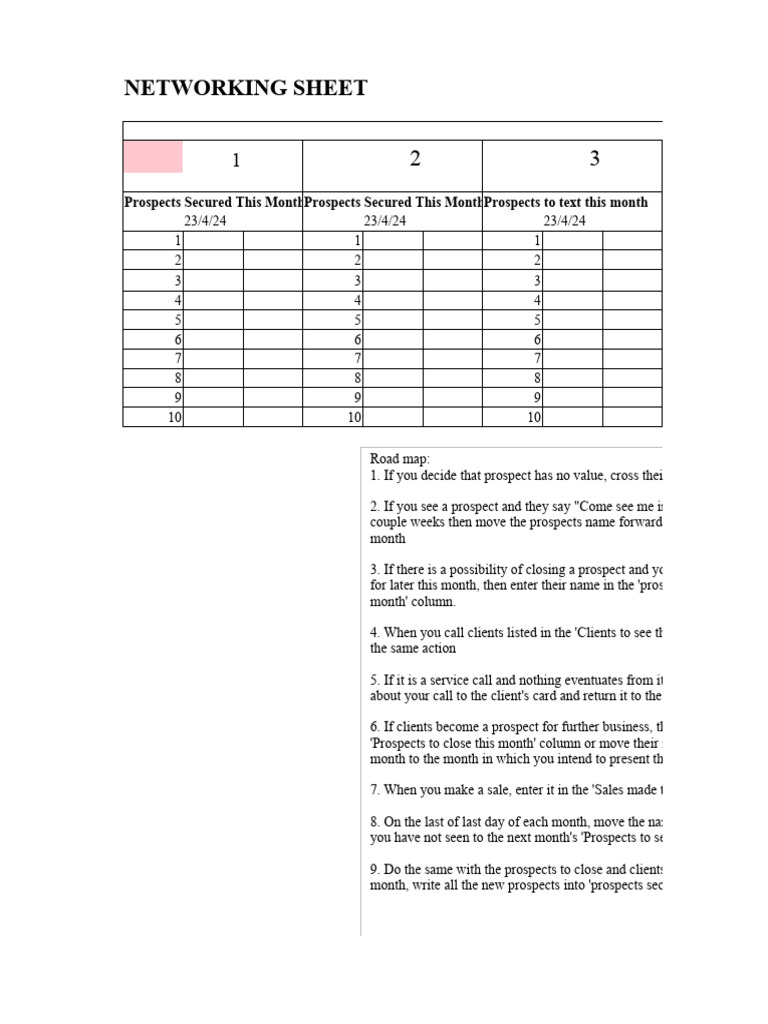 Networking Sheet | PDF | Telecommunications | Service Industries