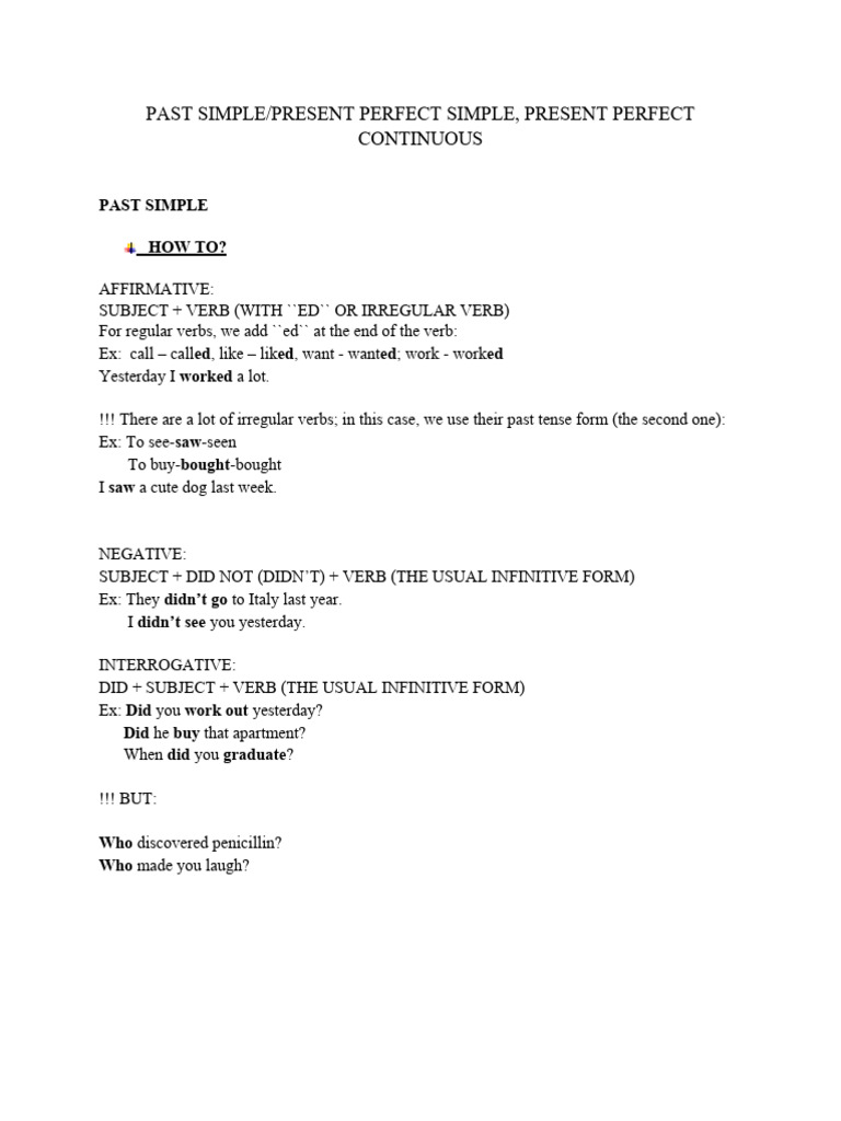 Understanding PS and PPS Usage | PDF | Verb | Linguistics