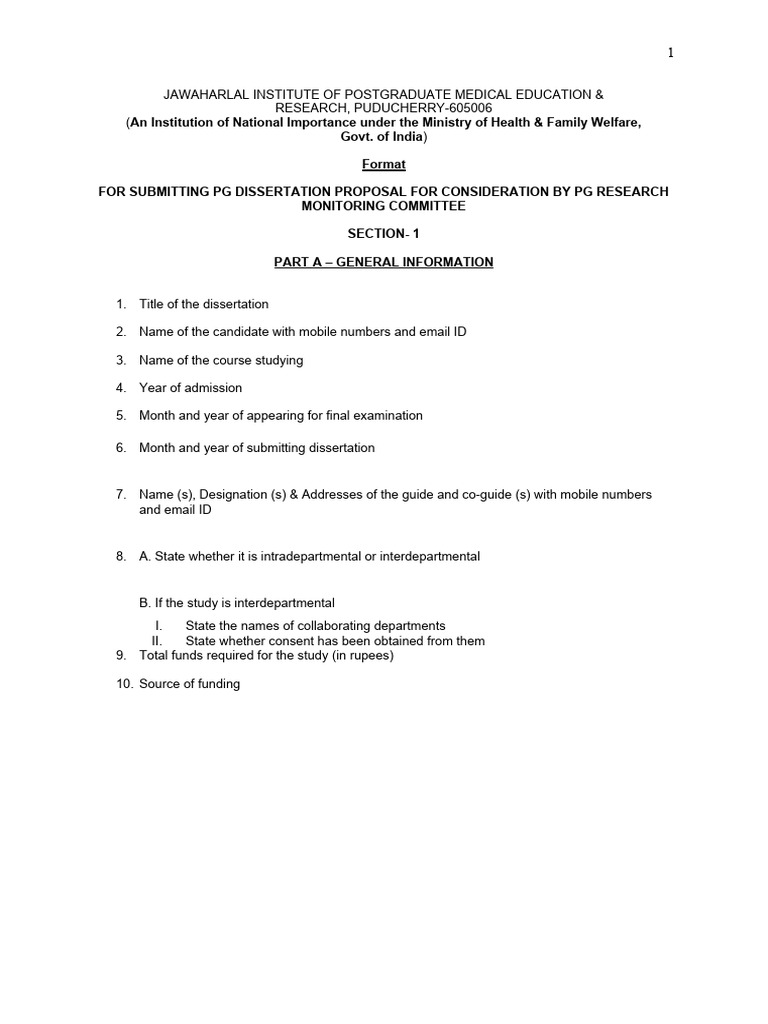 Integrated Form For PG Research Protocols Revised | PDF | Informed ...