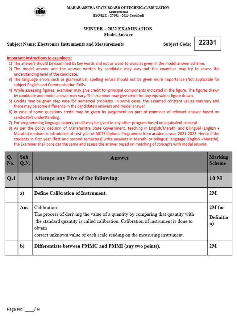 22331-2022-Winter-Model-Answer-Paper (Msbte Study Resources) | PDF ...