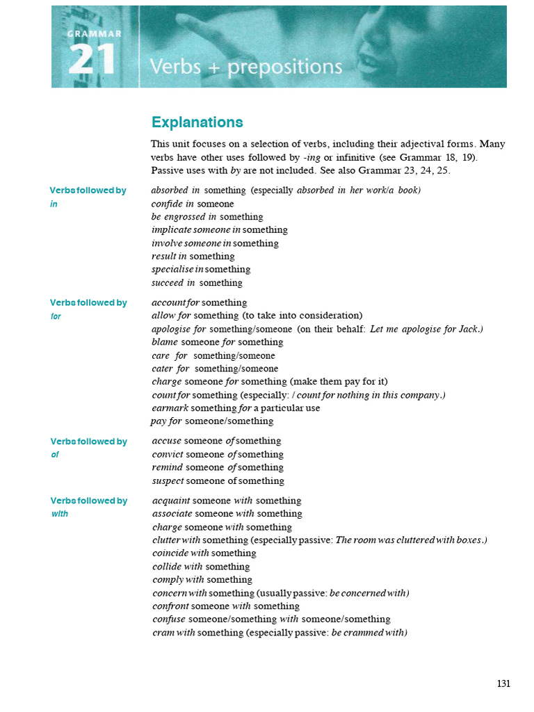 Explanations: Verbs Followed by | PDF | Semantic Units | Linguistics