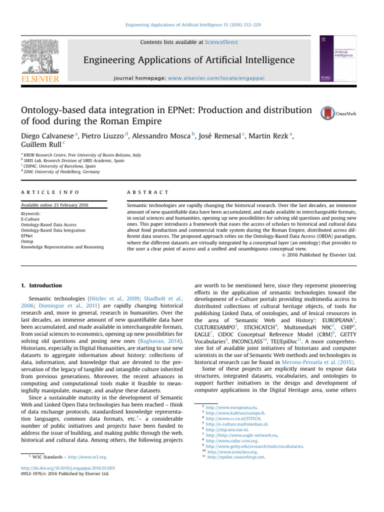 Calvanese Et Al, 2016, Ontology-based Data Integration | PDF | Ontology (Information Science ...