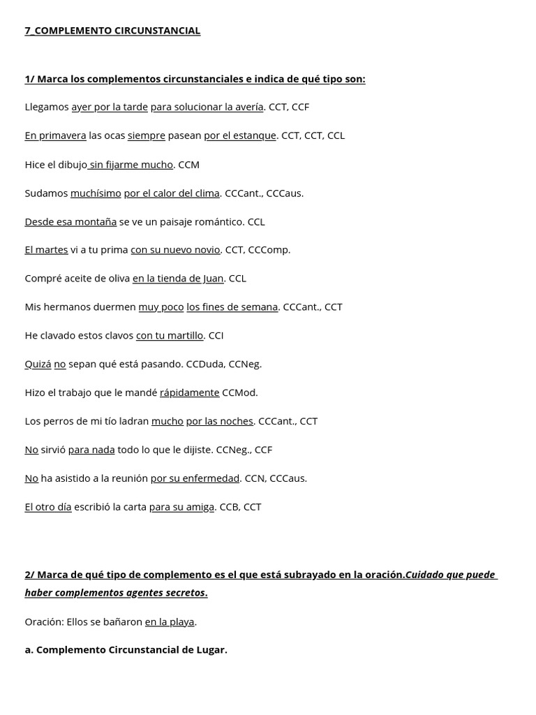 7 - Complemento Circunstancial | PDF